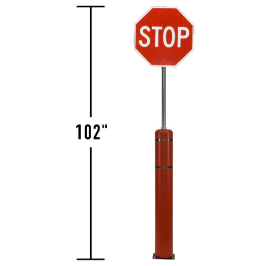 FlexPost XL Heavy Duty FlexBollard with 8’ Signpost and 52" Bollard ...
