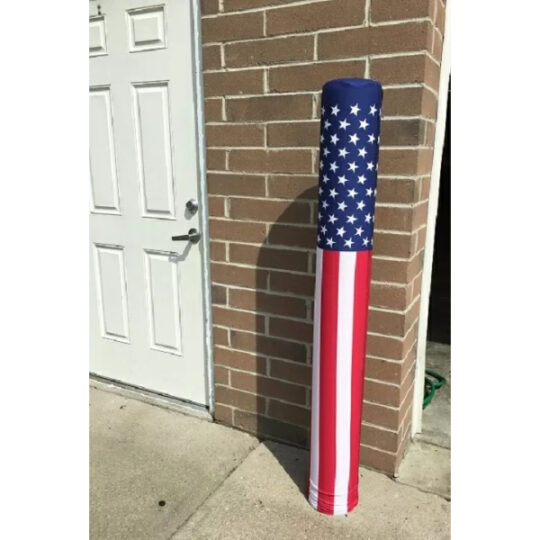 American Flag Fabric WrapCover For 4" Bollard Cover, Up To 52" - Innoplast